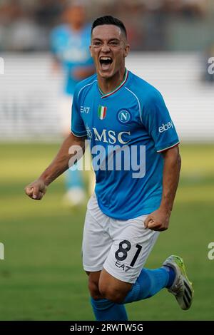 Frosinone, Italy. 19 August, 2023. Picture left to right, Francesco ...