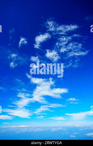 Sea of clouds and cirrus clouds in the northerly direction seen from ...