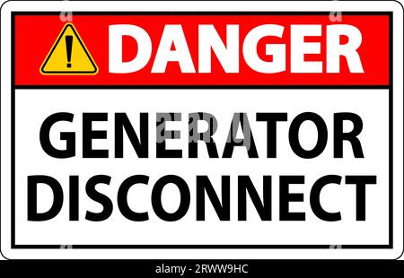 Danger Sign Generator Disconnect Stock Vector Image & Art - Alamy