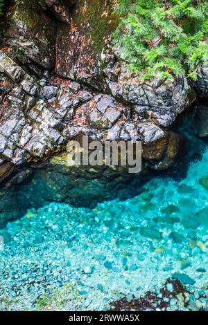 Atera Valley looking at the emerald green clear stream Stock Photo - Alamy