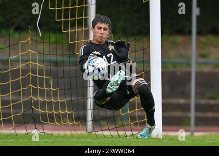 Oudenaarde, Belgium. 21st Sep, 2023. Stan Naert (19) of Belgium ...