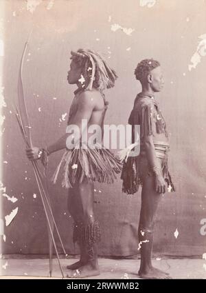 Portrait of a man and woman from the Great Andamanese people ...