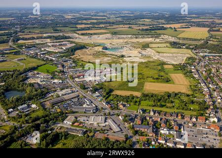 Aerial view, Holcim quarry, Grüner Weg industrial park, Beckum cultural ...