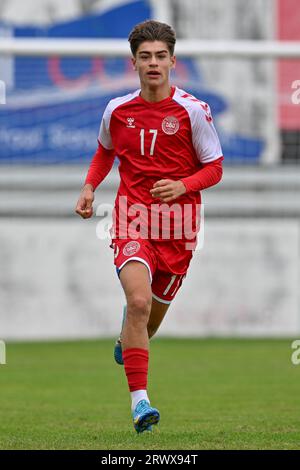Julius Lucena (17) of Denmark pictured during a friendly soccer game ...