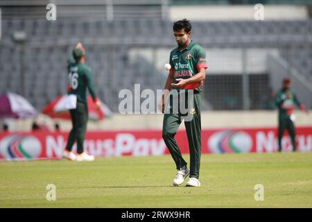 Bangladeshi pace bowler Tanzim Hasan Sakib during the Bangladesh and ...