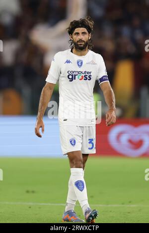 Empoli's Italian defender Sebastiano Luperto controls the ball during ...