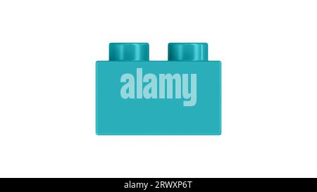 Marine Blue Lego Block Isolated on a White Background. Close Up View of ...