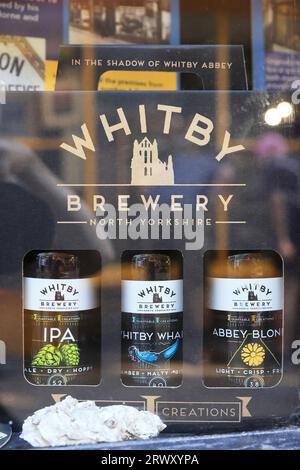 Beers for sale from Whitby Brewery, below the Abbey, in North Yorkshire ...