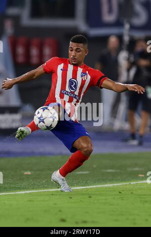 Atletico Madrid's Brazilian forward Samuel Lino controls the ball ...