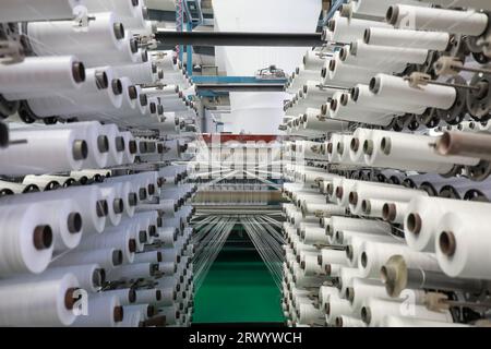 Mechanical Equipment on Fiber Textile Production Line Stock Photo - Alamy