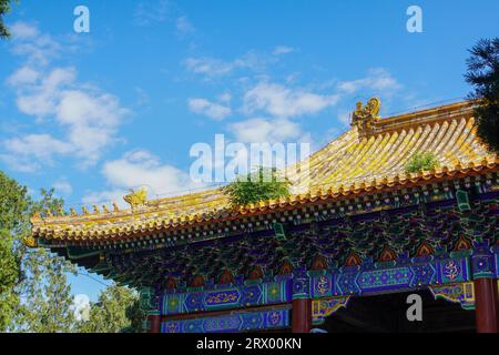 Auspicious Beast on the eaves of Dacheng Gate of Beijing Temple of ...