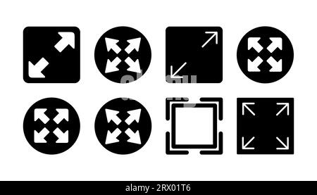 Fullscreen icon vector. expand fullscreen icon Stock Vector Image & Art ...