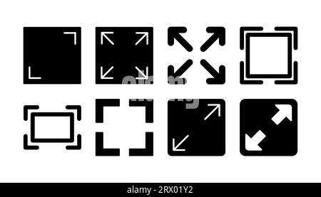 Fullscreen icon vector. expand fullscreen icon Stock Vector Image & Art ...