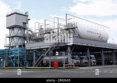 Osaka, Japan. 21st Sep, 2023. A scale model of the hydrogen fuel cell ...