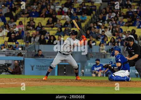 Detroit Tigers right fielder Kerry Carpenter catches a Texas Rangers ...
