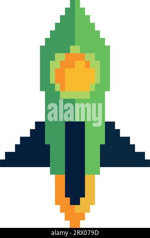 vector pixel art warship isolated Stock Vector Image & Art - Alamy