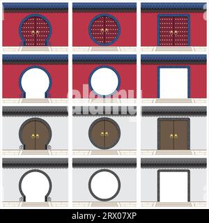 Chinese house silhouette Traditional Asian pagoda Japanese cathedral ...