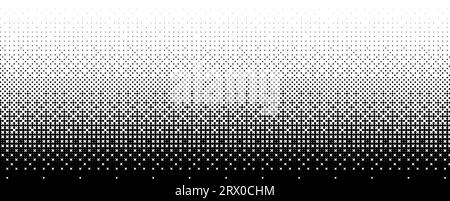 Pixelated bitmap gradient texture. Black and white wavy dither pattern ...