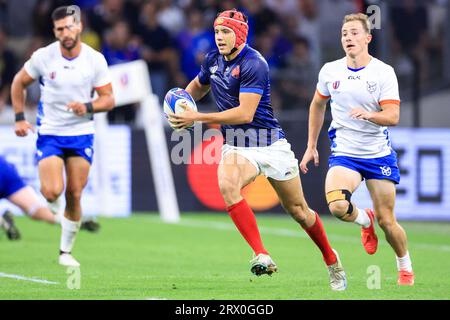 Louis Bielle-Biarrey #11 of France and Damian Penaud #14 of France ...