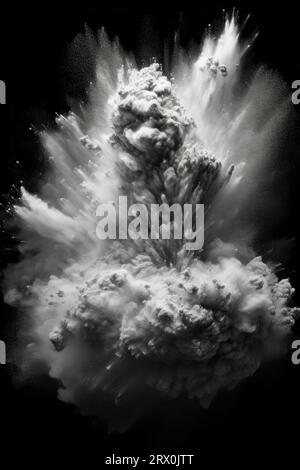 A chalk dust powder explosion on a dark background Stock Photo - Alamy