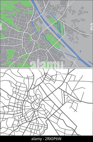 Layered vector illustration map of Vienna Stock Vector Image & Art - Alamy