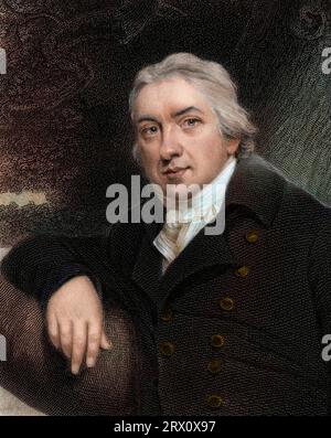 Portrait of Edward Jenner - an English physician and scientist ...