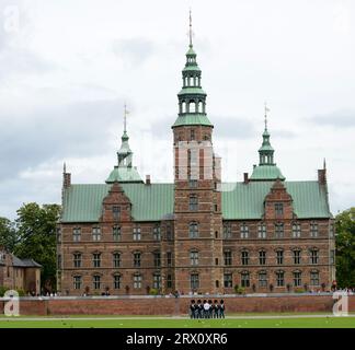 Danish Royal Guard at Rosenborg Castle in Copenhagen, Denmark Stock ...