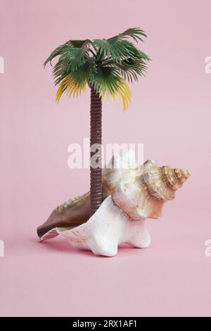 A conch shell used as a metaphor for a tropical island. Offbeat and ...