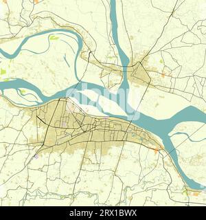 Vector map of Patna, India. Urban city road map poster illustration ...