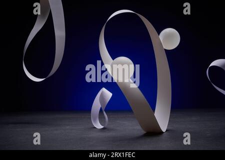Mobius strip with spheres running the circuit Stock Photo - Alamy