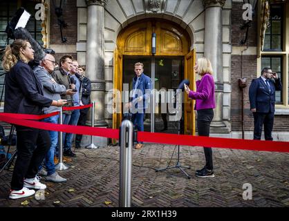 THE HAGUE - Minister Micky Adriaansens speaks to the press at the ...