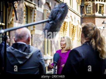 THE HAGUE - Minister Micky Adriaansens speaks to the press at the ...