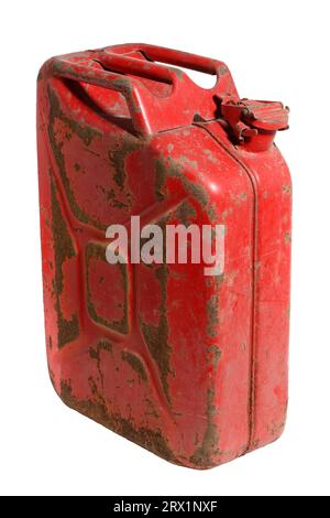 Rusty Gas Can isolated on white Stock Photo - Alamy