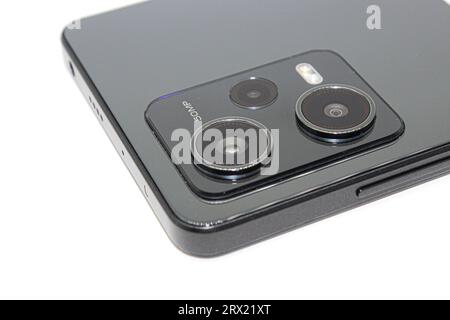 Smartphone triple camera image with selective focus Stock Photo - Alamy