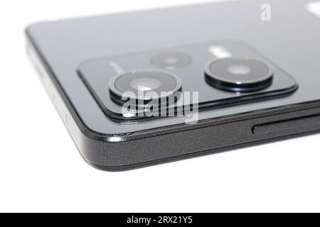 Smartphone triple camera image with selective focus Stock Photo - Alamy