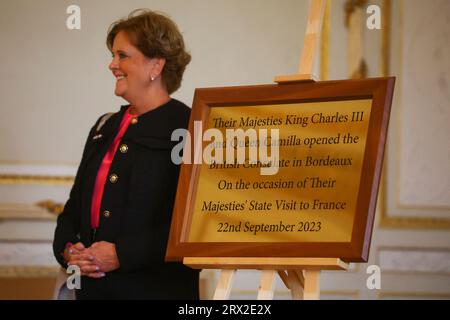 British Ambassador to France Menna Rawlings and French President ...