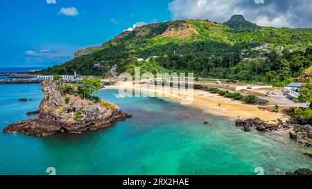Palmar beach on the island of Annobon, Equatorial Guinea, Africa Stock ...
