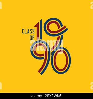 Class of 1990 logo retro vector white Stock Vector Image & Art - Alamy