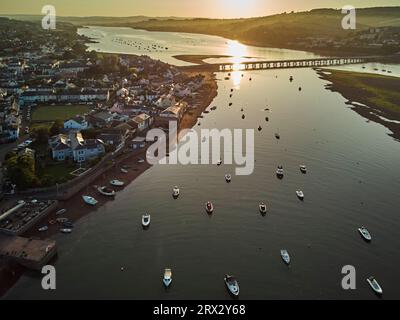 An aerial view of Shaldon, a popular village on the shore of the ...