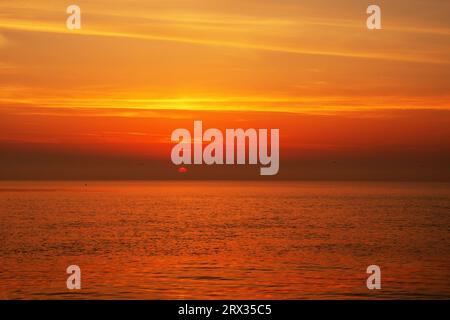 Sunrise on the Adriatic Sea at Duna Verde, city of Caorle, Veneto ...