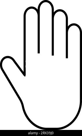 Gestures, fingers hand palm, icons pointers middle finger gesture Stock ...