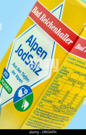 Bad Reichenhaller Alpen Salz mit Jod und Fluorid Stock Photo - Alamy