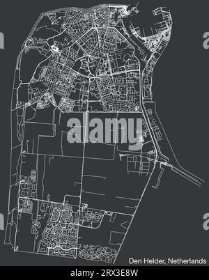 Street roads map of DEN HELDER, NETHERLANDS Stock Vector Image & Art ...