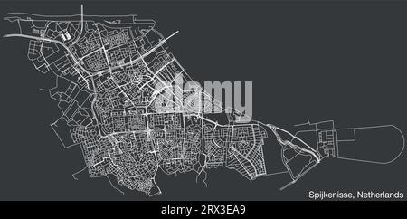 Street roads map of SPIJKENISSE, NETHERLANDS Stock Vector Image & Art ...