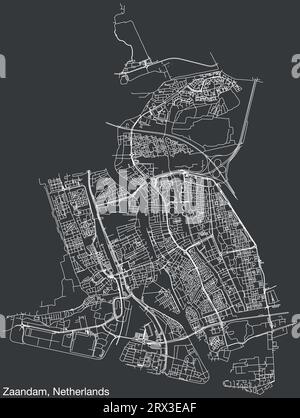 Street roads map of ZAANDAM, NETHERLANDS Stock Vector Image & Art - Alamy
