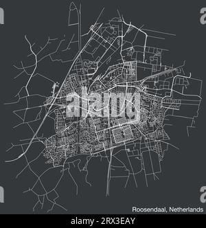 Street roads map of ROOSENDAAL, NETHERLANDS Stock Vector Image & Art ...