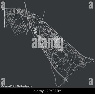 Street roads map of VELSEN-ZUID, NETHERLANDS Stock Vector Image & Art ...