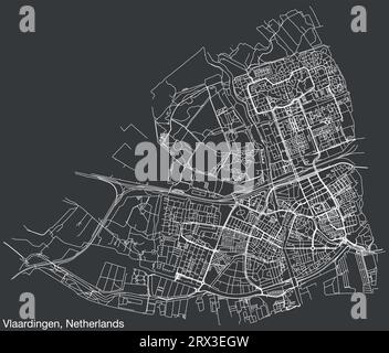 Street roads map of VLAARDINGEN, NETHERLANDS Stock Vector Image & Art ...