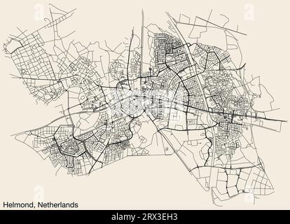 Street roads map of HELMOND, NETHERLANDS Stock Vector Image & Art - Alamy