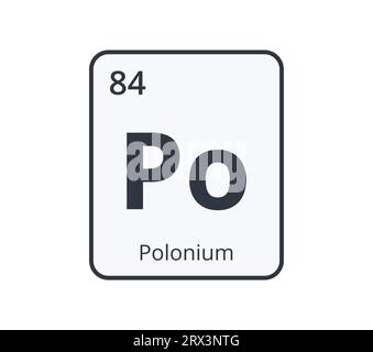 Po Polonium Chemical Element Periodic Table. Single element vector ...
